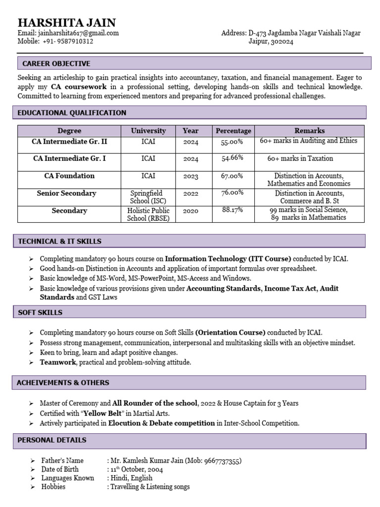 CV Tanmay Sharma PDF | PDF