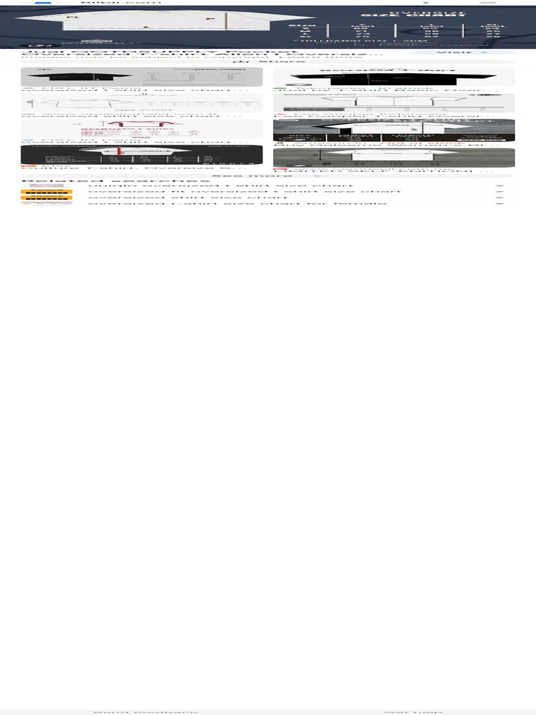 Size Chart Oversize T Shirt - Google Search | PDF