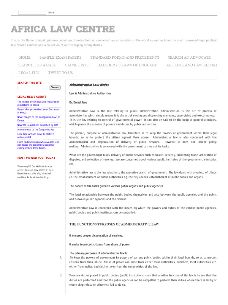 Administrative Law Notes | PDF | Administrative Law | Civil Service