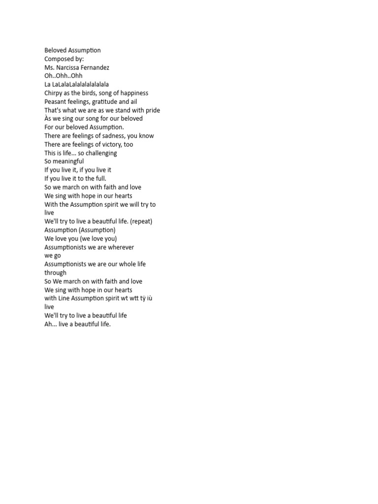 Beloved Assumption | PDF | Art | Religion & Spirituality