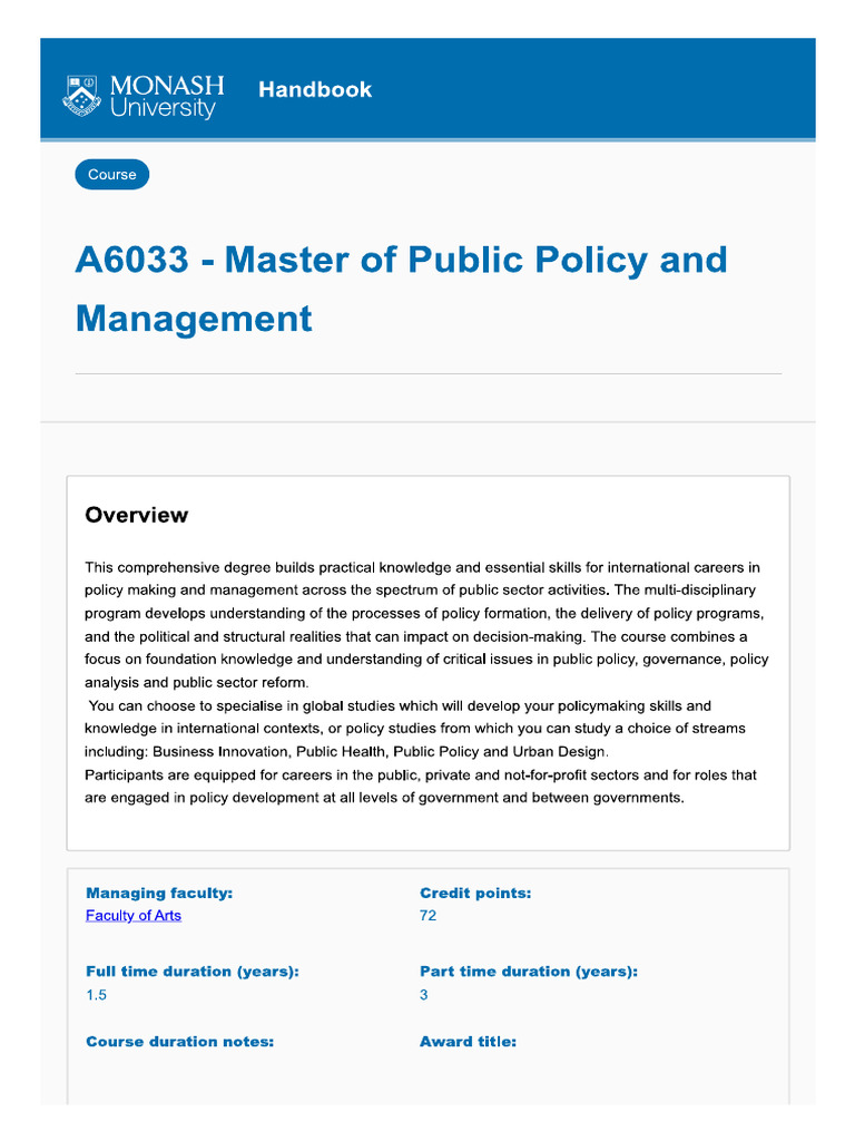 MPPM Monash University Indonesia | PDF