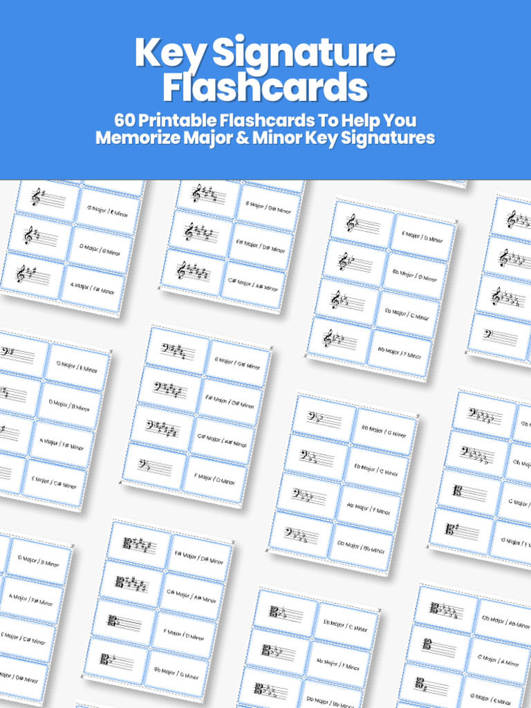 Flashcards Key Signatures | PDF | Copyright | Flashcard