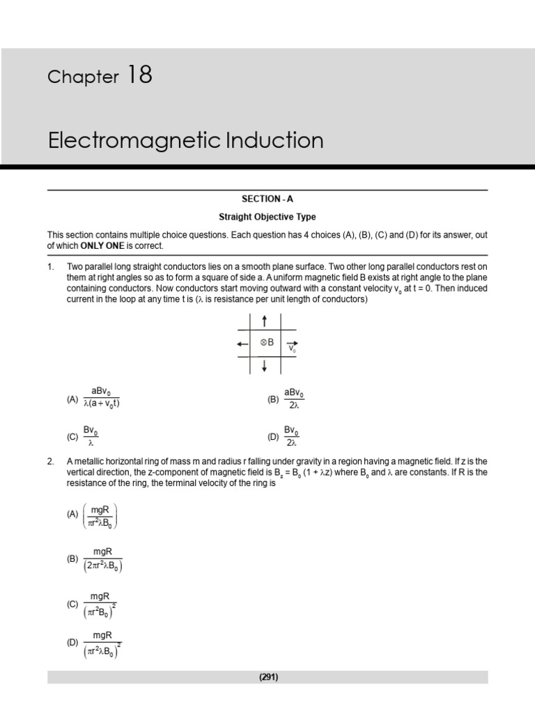 Chapter-18 Electromagnetic Induction (PG 325 To 358) | PDF | Inductance ...