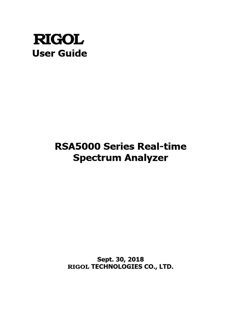RSA5000 UserGuide en | PDF | Electrostatic Discharge | Ac Power Plugs ...