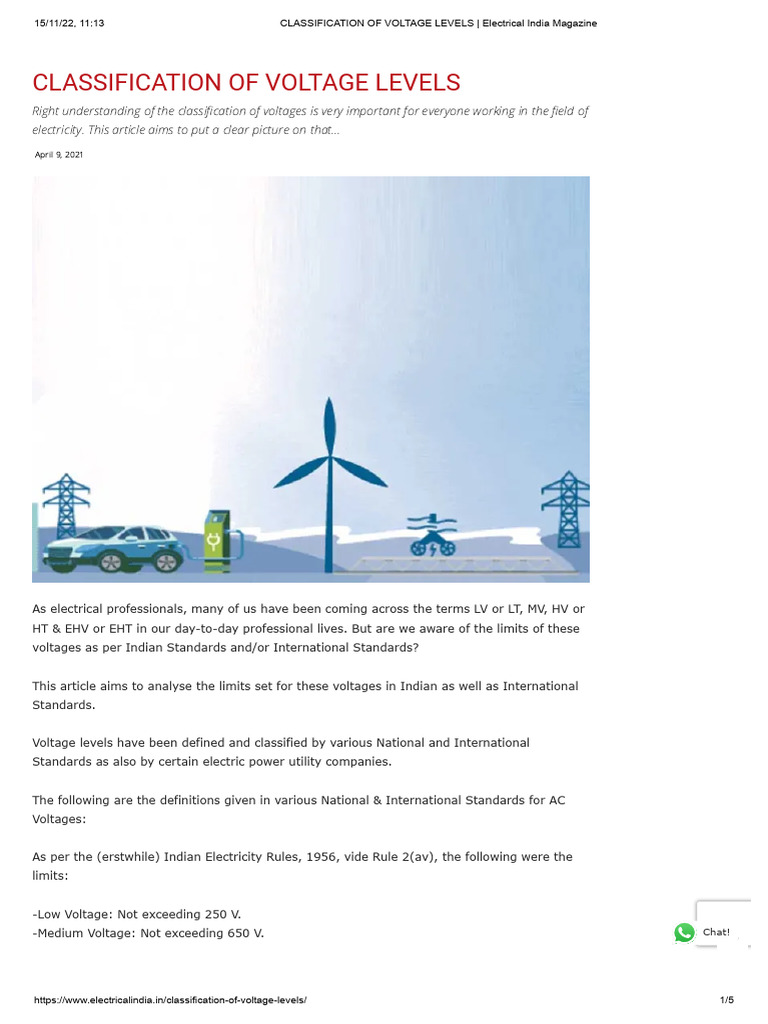 Voltage Level Standards Analysis | PDF | High Voltage | Alternating Current