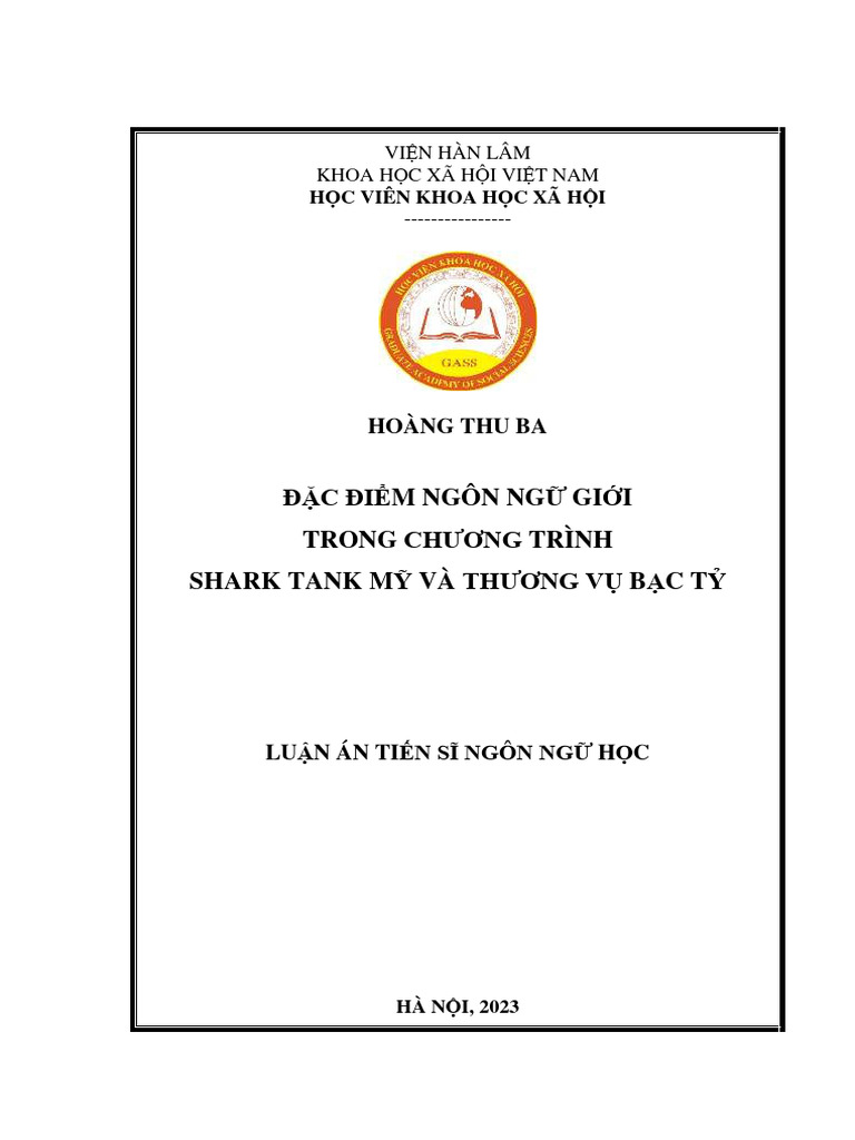 Dac Diem Ngon Ngu Gioi Trong Chuong Trinh Shark Tank My Va Thuong Vu Bac Ty PDF | PDF