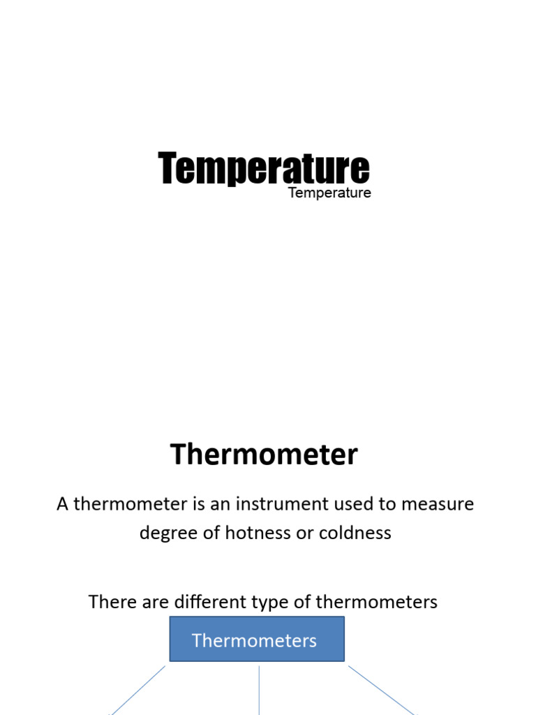 Temperature | PDF | Thermometer | Temperature
