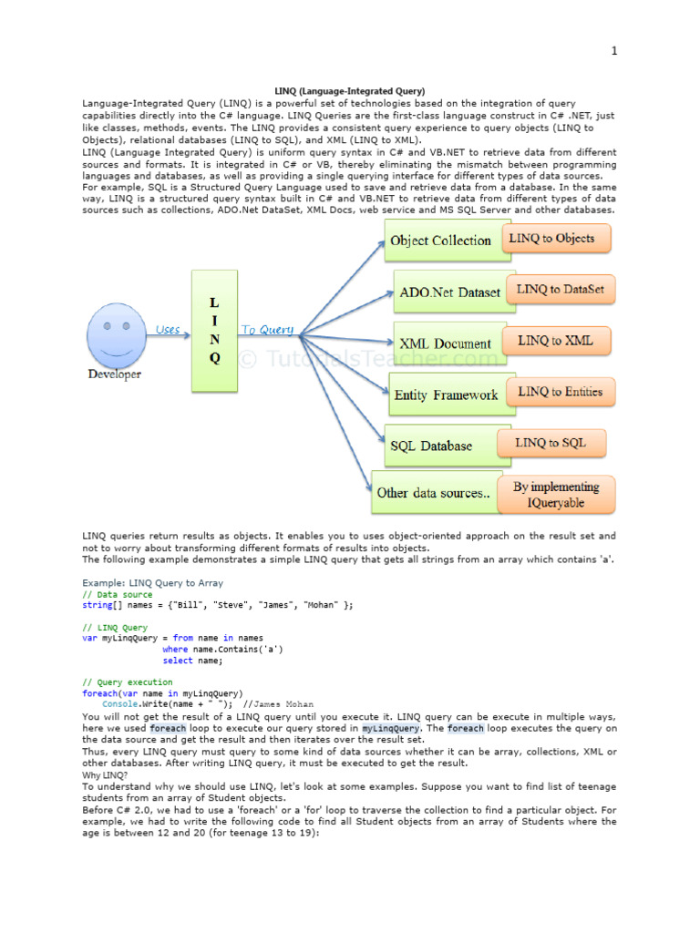 LINQ | PDF | Language Integrated Query | Data Management