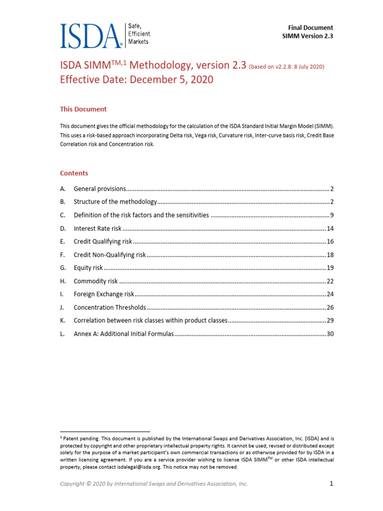 ISDA SIMM v2.3 PUBLIC | PDF | Greeks (Finance) | Swap (Finance)