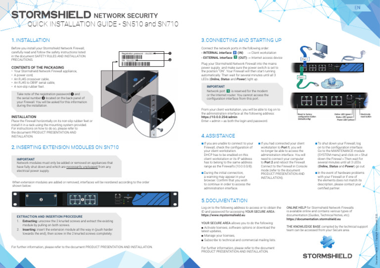 Sns en - SN510 SN710 Quickstart - v1.1 | PDF | Firewall (Computing) | Computer Network