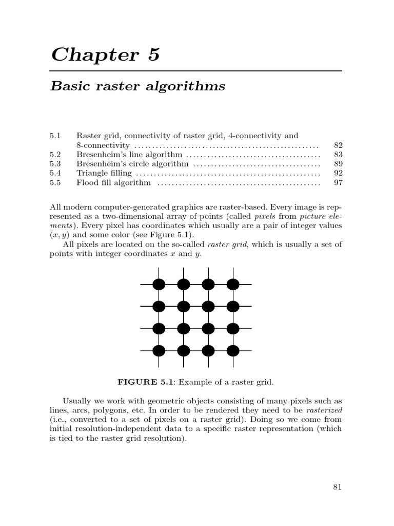 Basic Raster Algorithms Pdf Computer Graphics Graphics