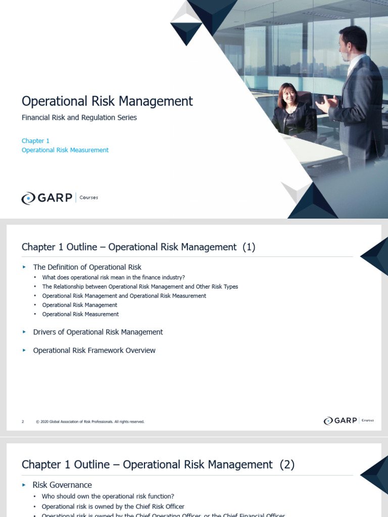 Operational Risk Management - Chapter 1 - Operational Risk Management ...