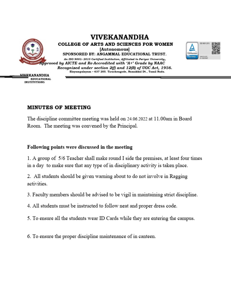 Discipline Committee 2022 | PDF