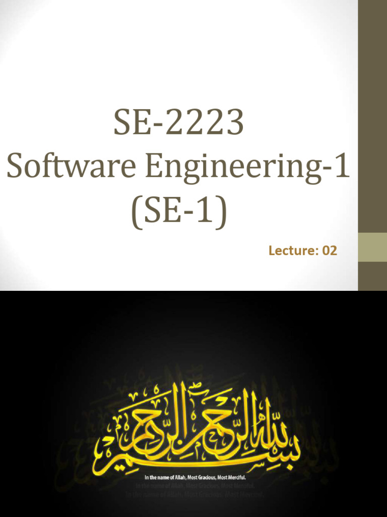 Lec 2 SE1 | PDF | Software Development Process | Software