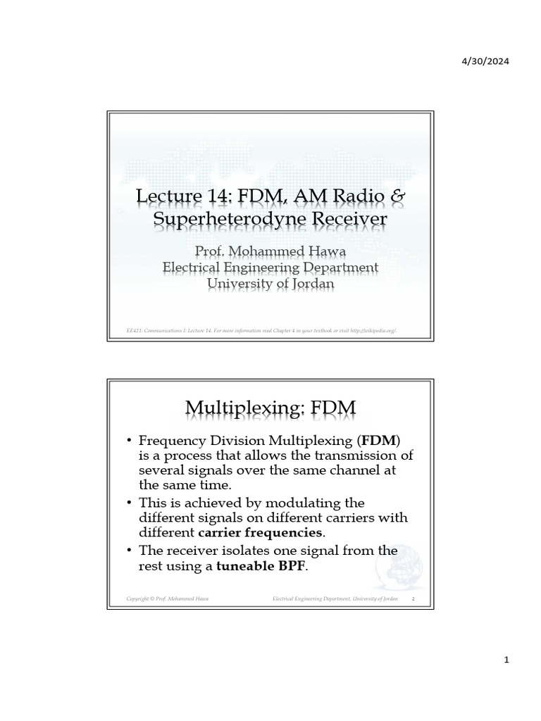 14 FDM | PDF | Radio Spectrum | Radio