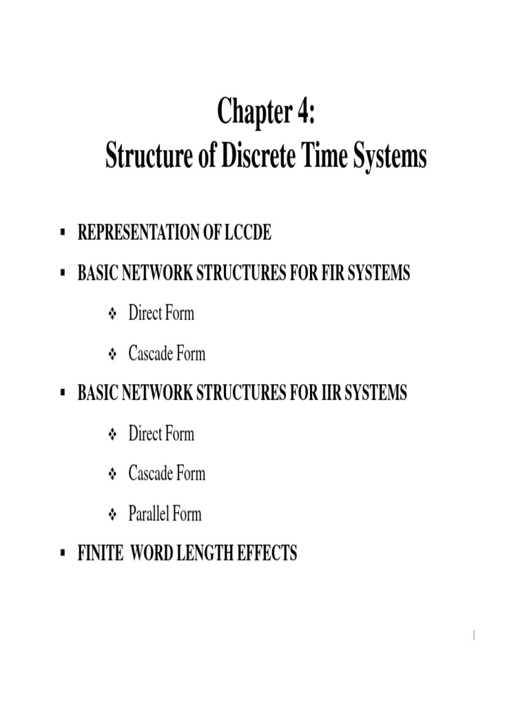 Chapter 4 Slides | PDF | Digital Signal Processing | Computer Engineering Chapter 4 Slides | PDF | Digital Signal Processing | Computer Engineering