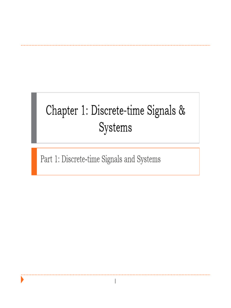 Chapter 1 slides | PDF | Sampling (Signal Processing) | Discrete Time And Continuous Time
