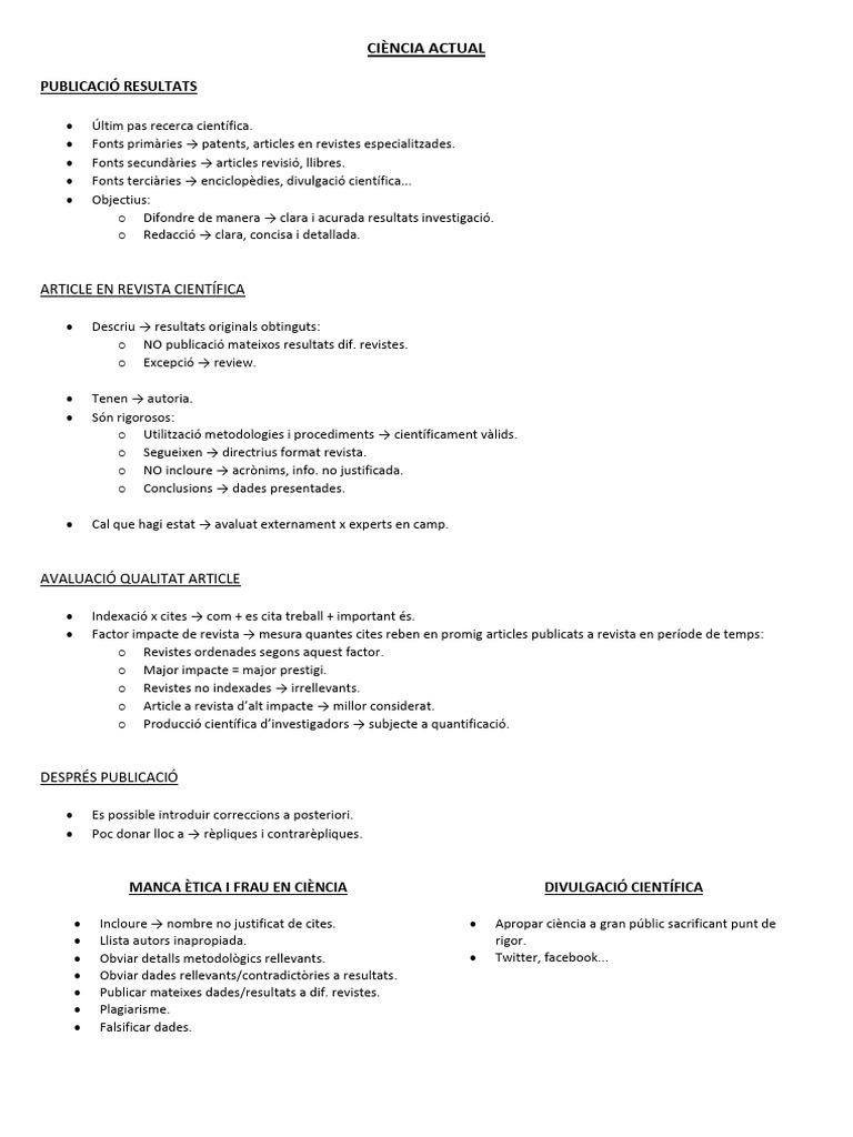 Tci-1 Ciència Actual | PDF