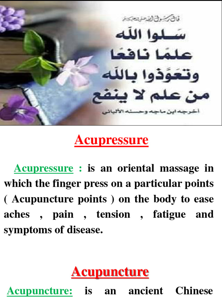 Lecture 6 Manual Therapy Acuppressure Dry Needling Reflexology | PDF ...