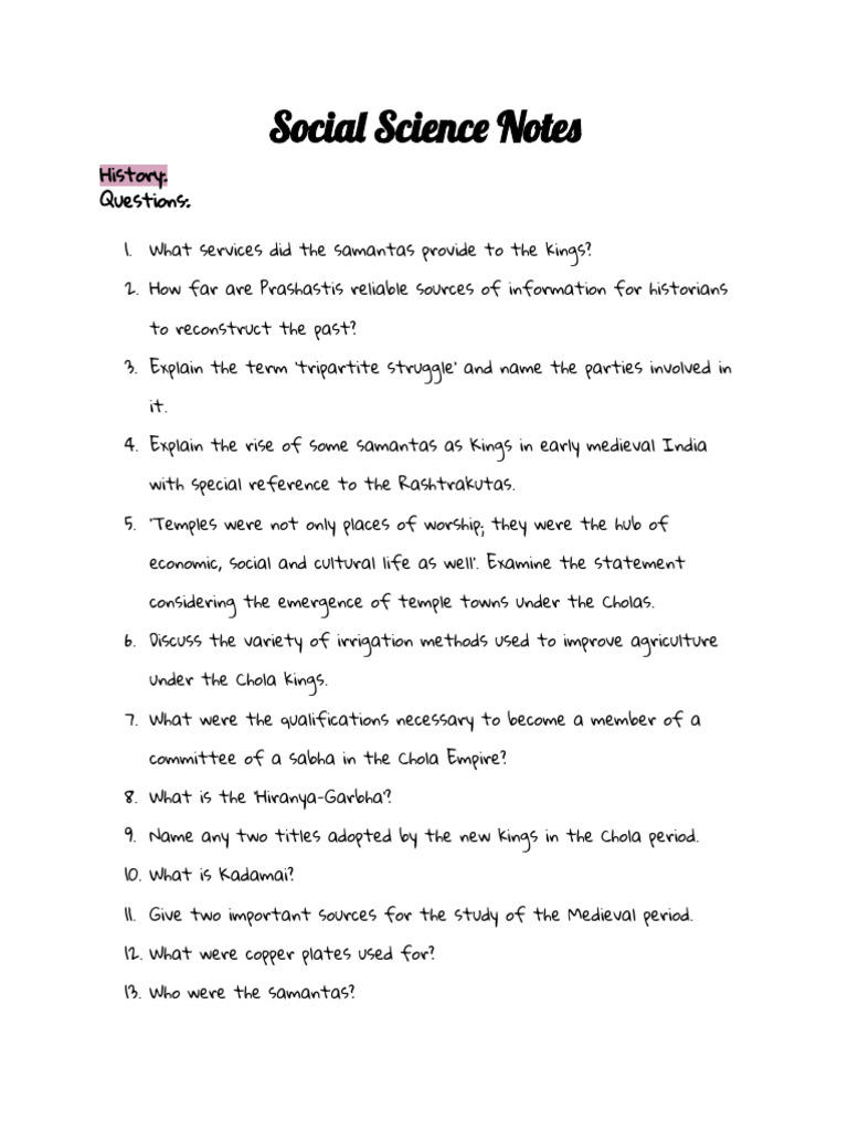 Social Science Questions | PDF | Rock (Geology) | Earth