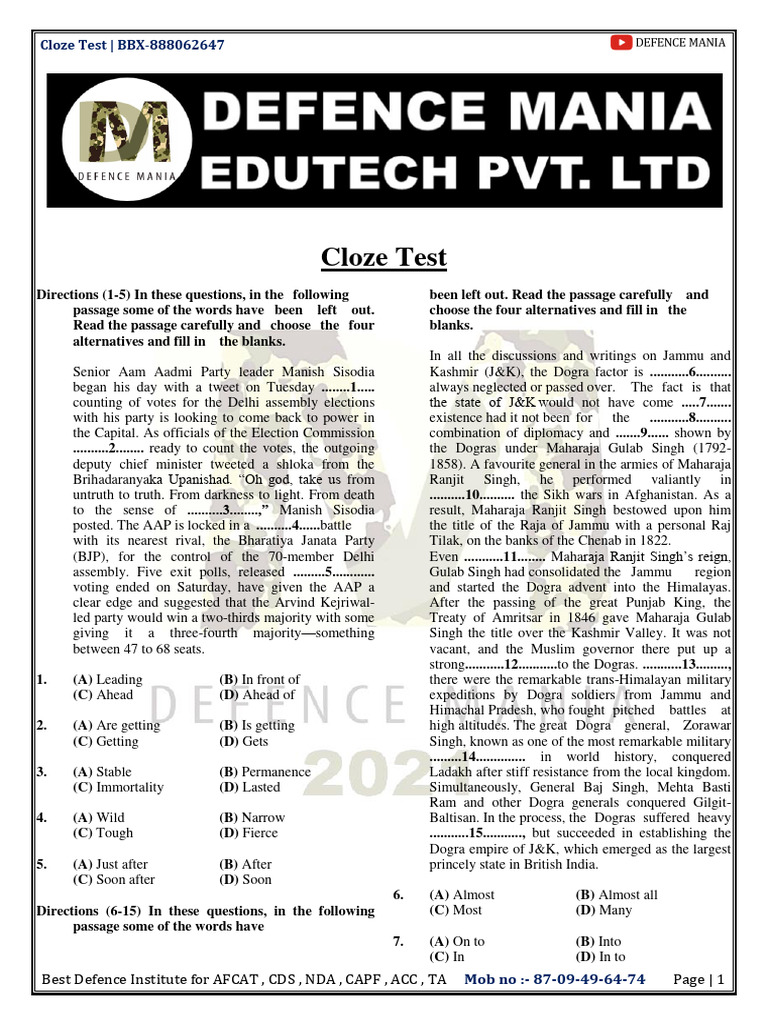 Cloze Test Pdf Leveraged Buyout Adverb
