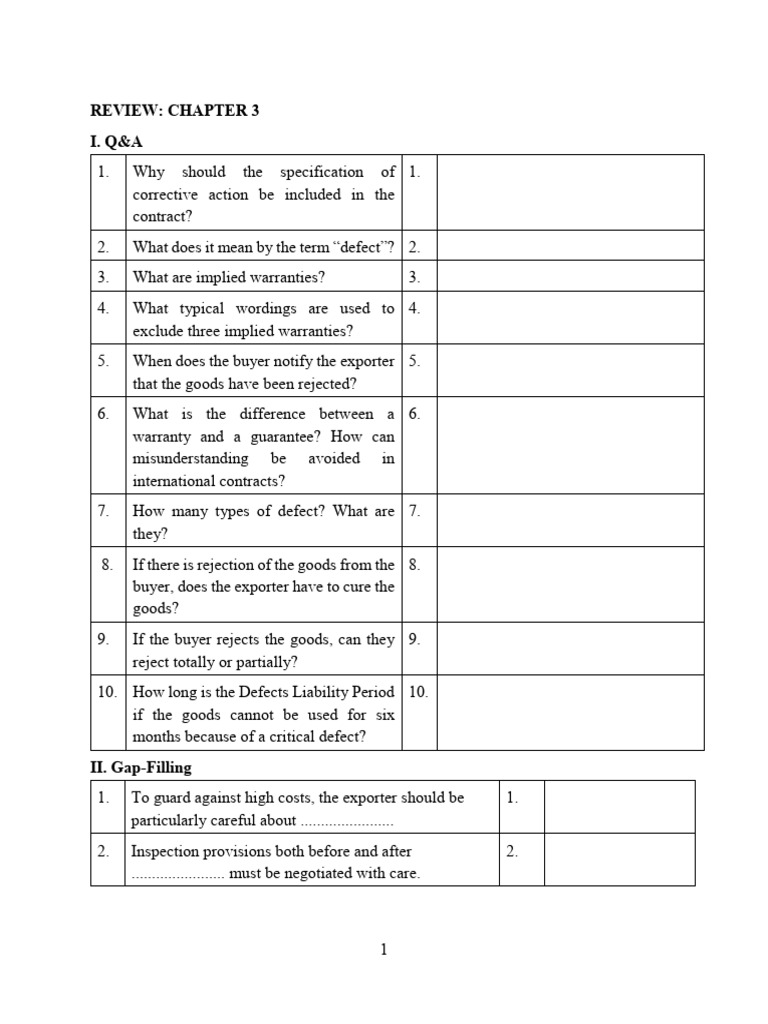 Contractual Defects and Warranties Guide | PDF | Implied Warranty ...