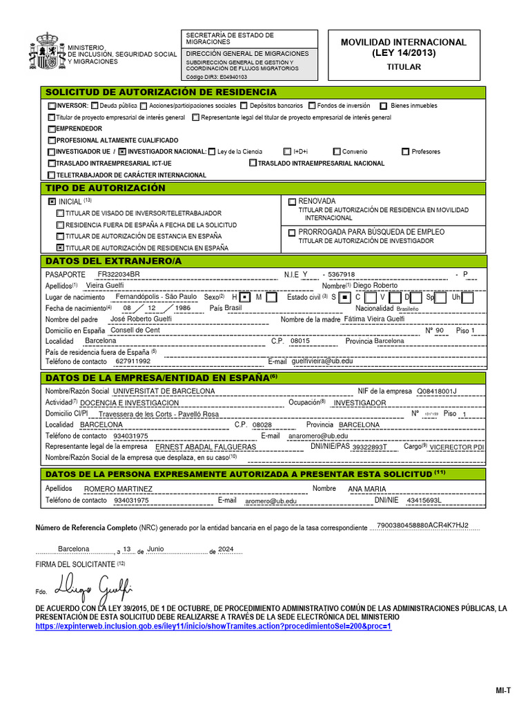 Formulari de Sol Licitud | PDF | Visa de viaje | España