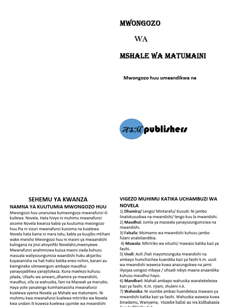 Mwongozo Wa Mshale Wa Matumaini Gredi Ya Saba | PDF
