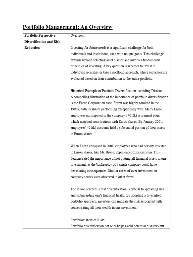 Basics of Portfolio Planning and Construction | PDF | Investment Fund ...