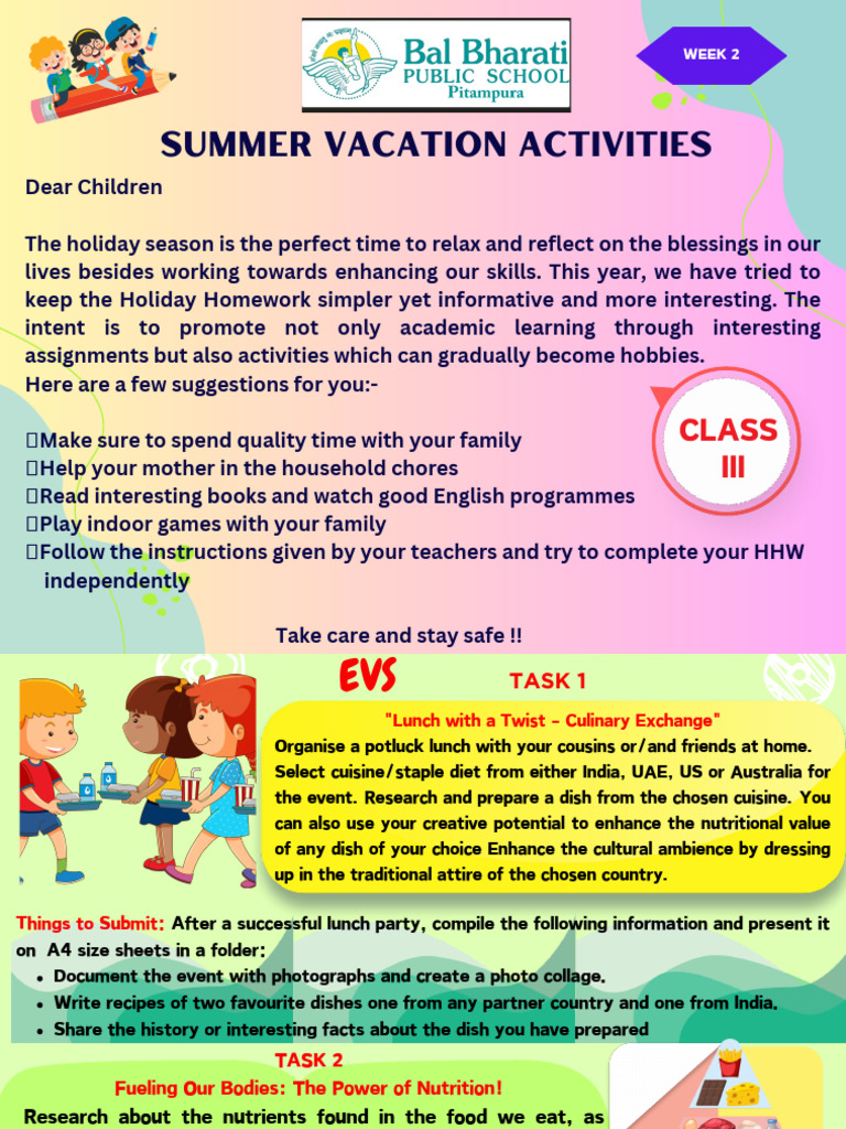 Class Iii - Week 2 - Evs - HHW 2024-25 | PDF | Foods | Cooking