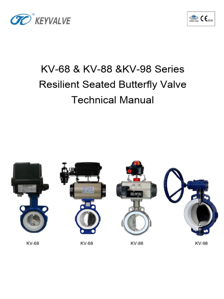KV-68-Resilient-seated-butterfly-valve | Download Free PDF | Valve | Actuator