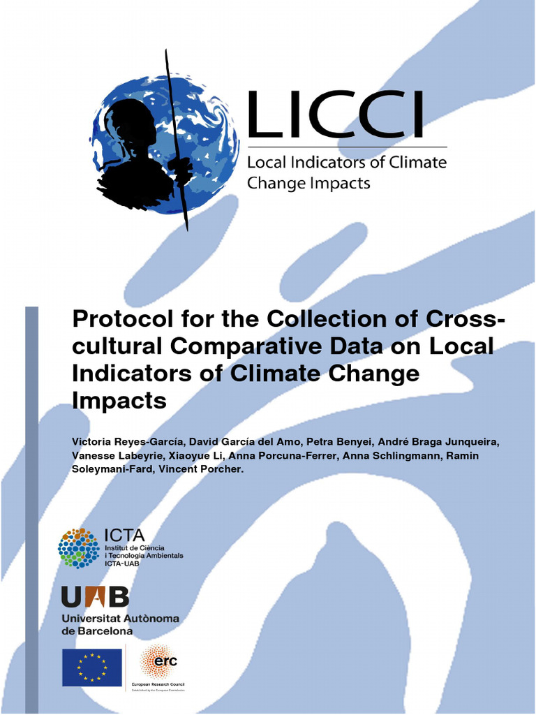 LICCI Protocol for Climate Change Data | PDF | Sustainability | Agriculture