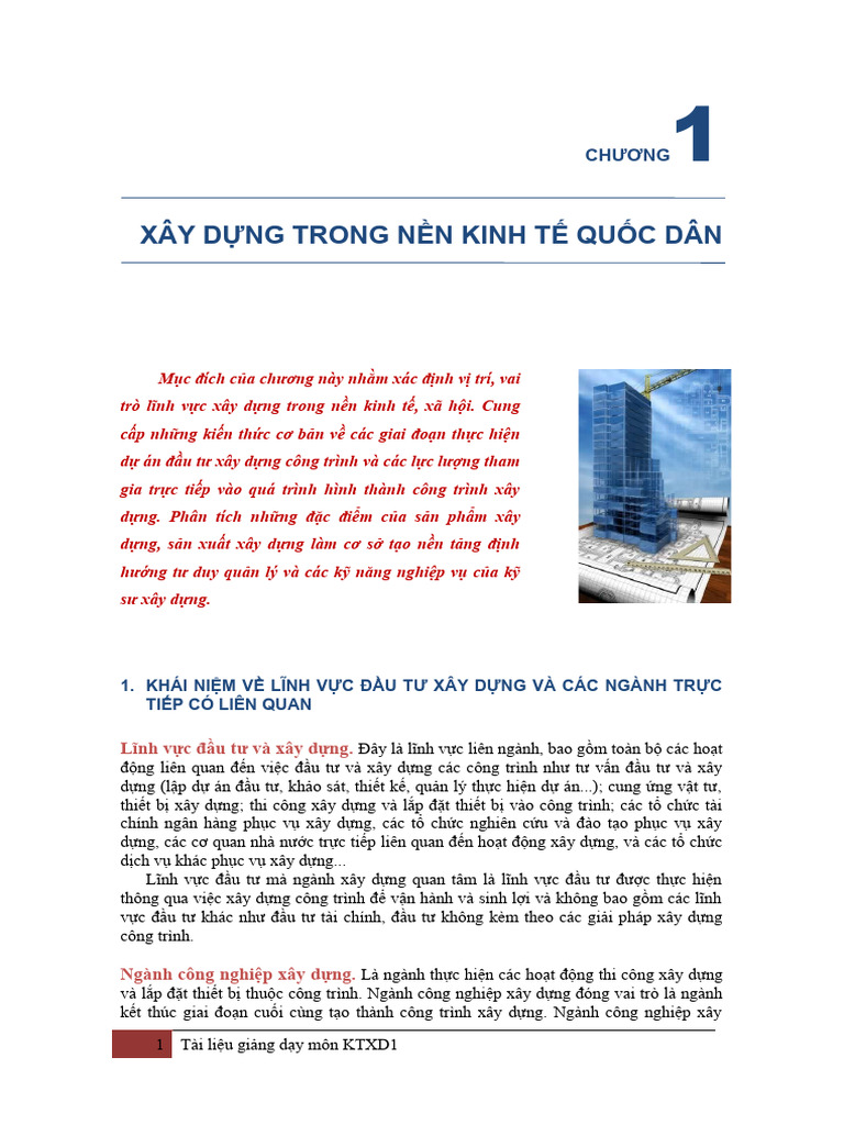 BG KTXD - Chương 1 - Xay Dung Trong Nen KTQD | PDF