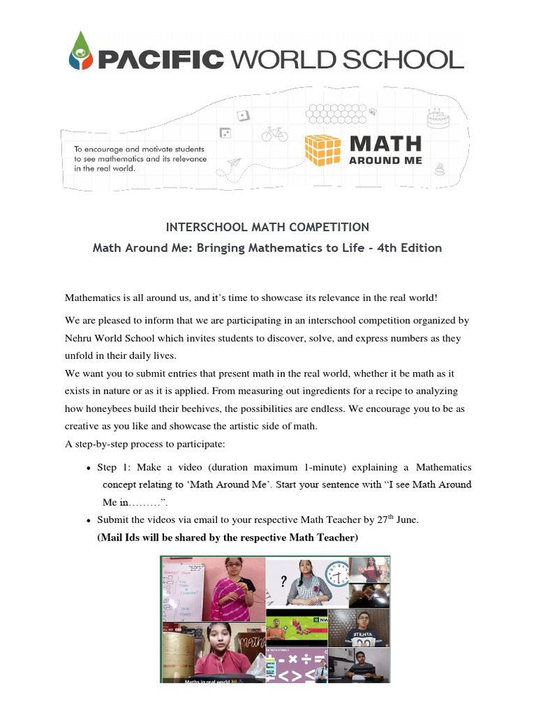 Interschool Math Competition 2023 | PDF | Mathematics | Concept