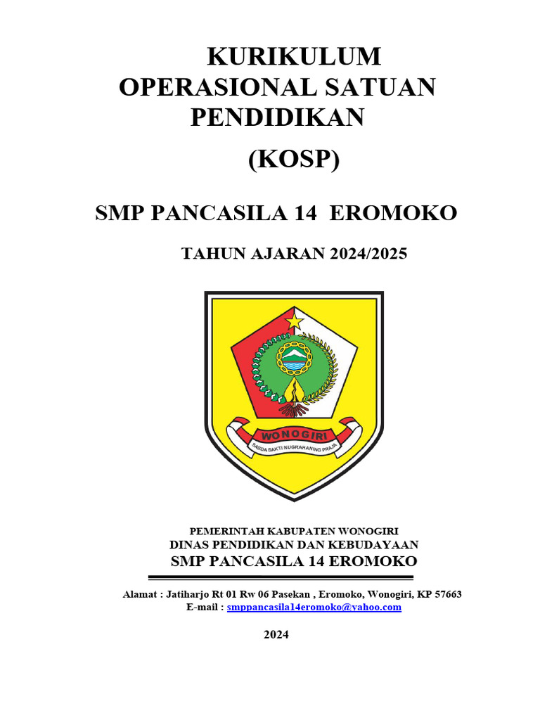 Dokumen Kosp 2024-2025 | PDF