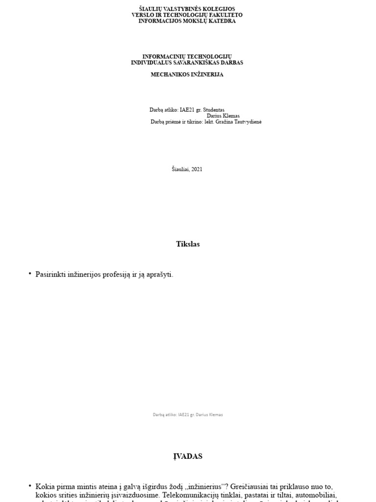 IAE 21 Darius Klemas Darbas Nr.2 | PDF