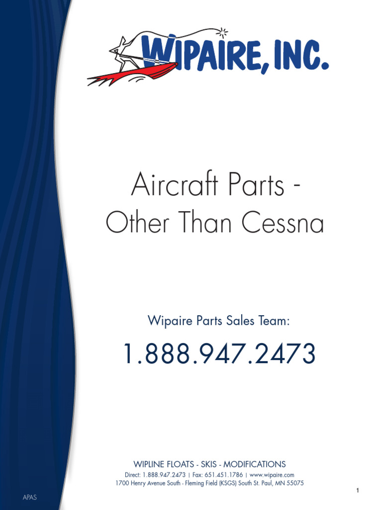 Wipaire Parts List APAS | PDF | Electrical Connector | Flap (Aeronautics)