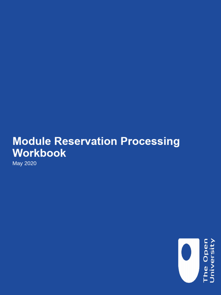 Module Reservation Processing Workbook | PDF