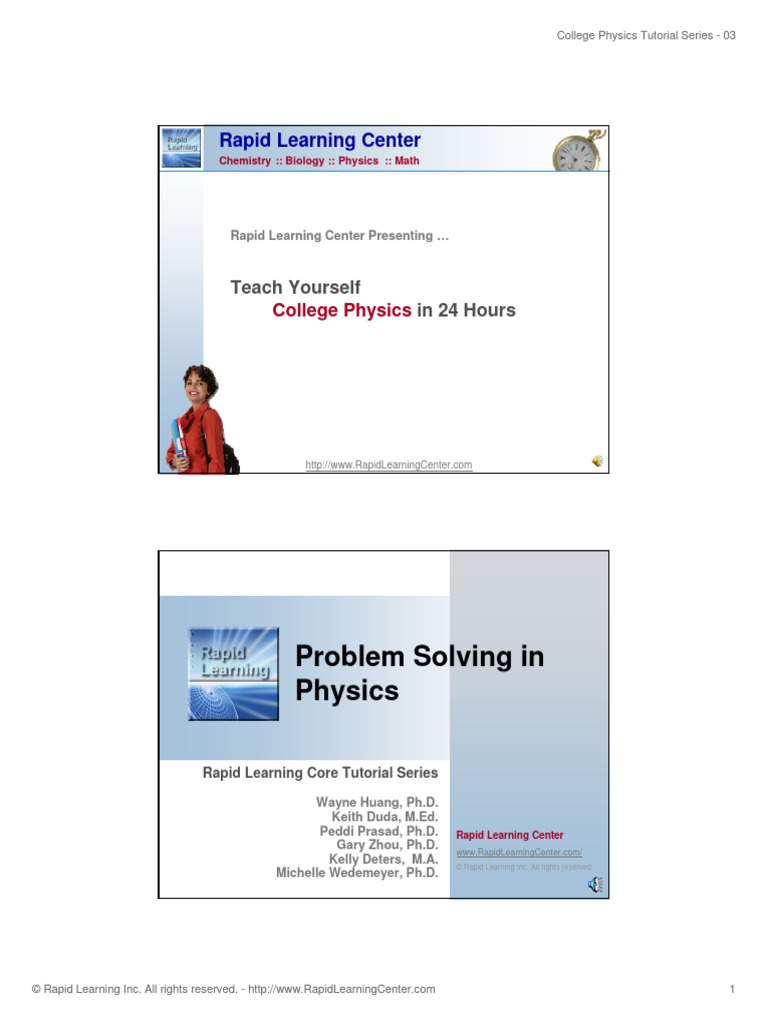 CP CT03 ProblemSolvingInPhysics | PDF | Force | Multiple Choice