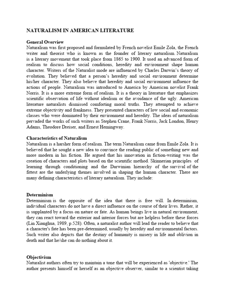Module 7 - Naturalism in American Literature | PDF | The Call Of The ...