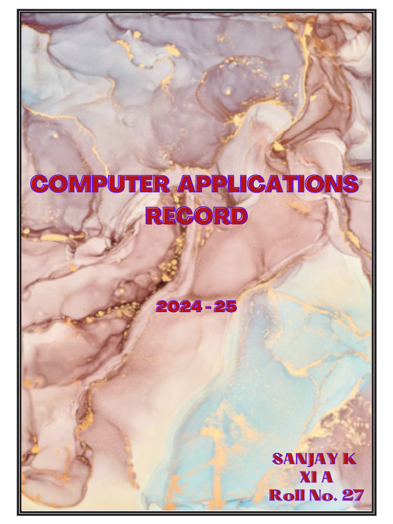 Computer Science 11TH Record | PDF | Integer (Computer Science ...