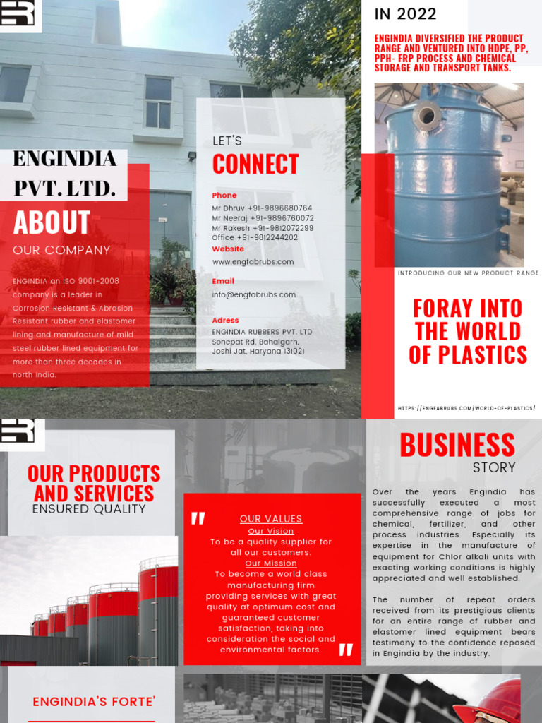 Engindia Rubbers Pvt. Ltd. Broshure | PDF | Natural Rubber | Pipe ...