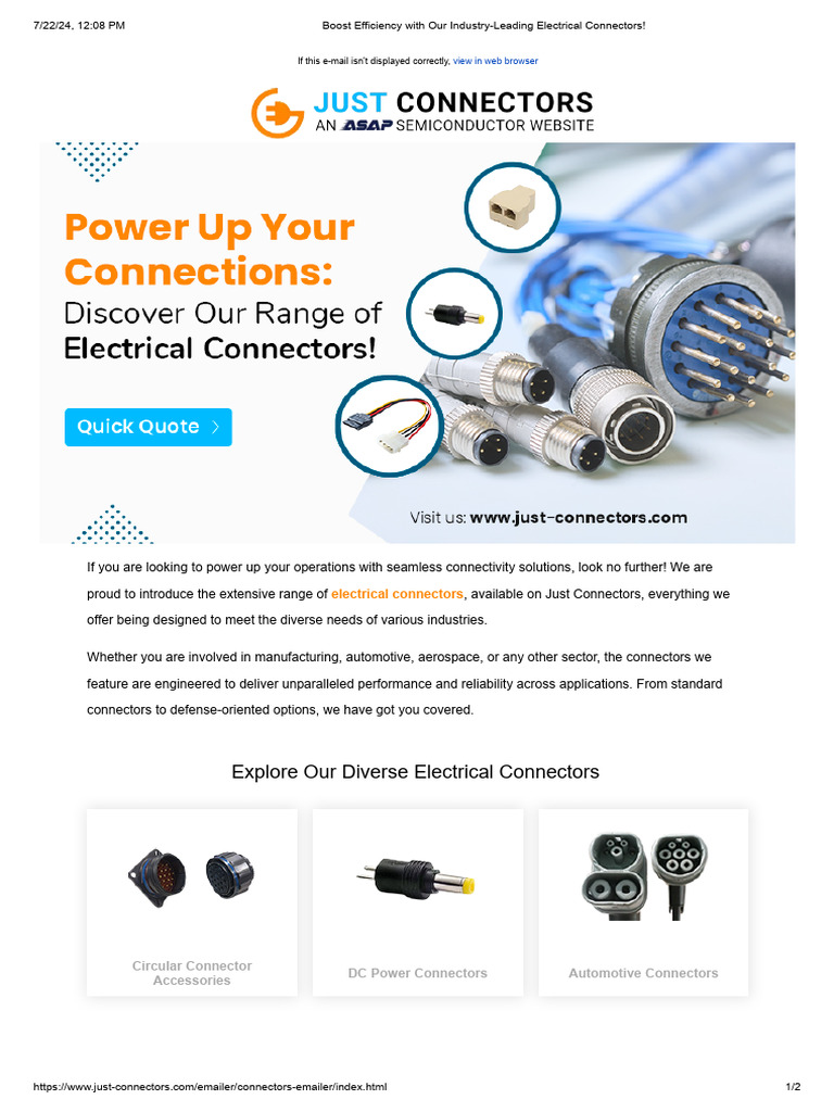 Boost Efficiency With Our Industry Leading Electrical Connectors | PDF ...