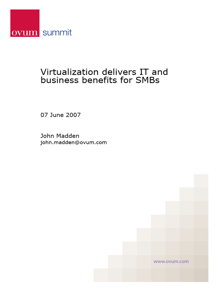 OvumSummit SMBsAndVirtualization | PDF | Virtualization | V Mware