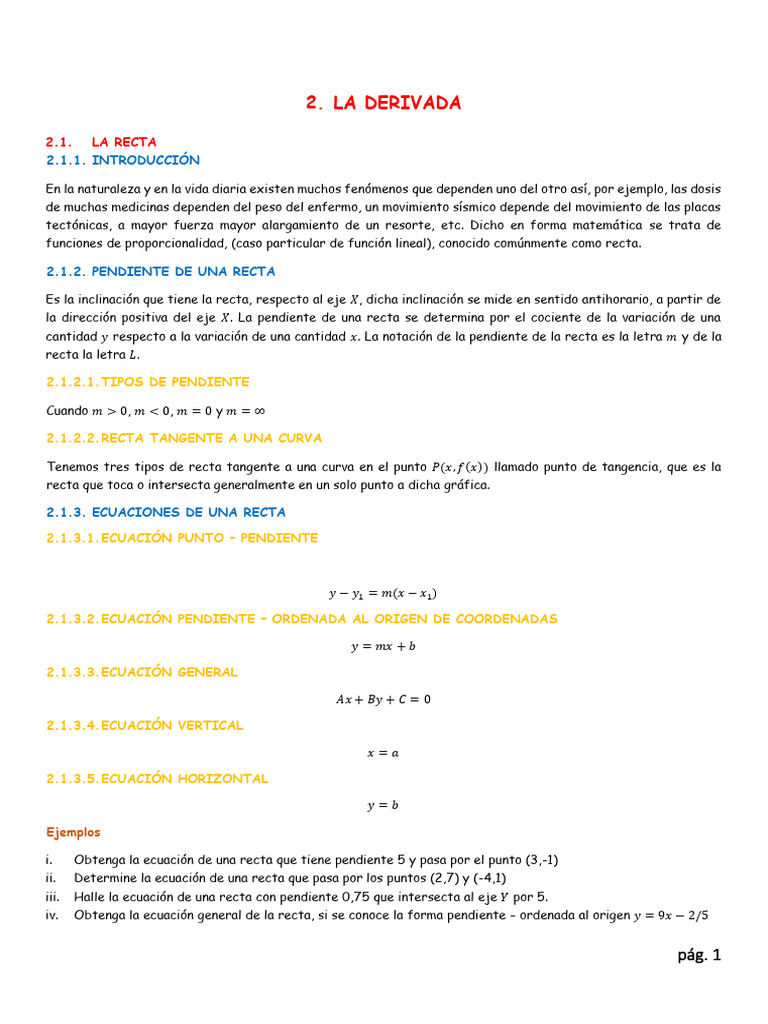 La Derivada 1 | PDF | Logaritmo | Derivado