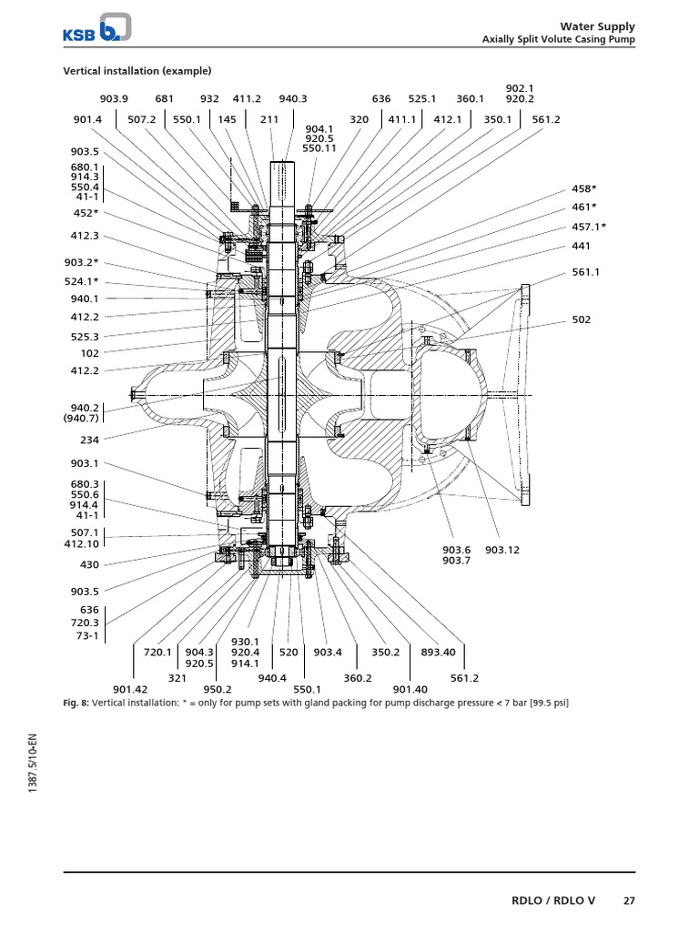 KSB Vertical Installation | PDF | Chemical Engineering | Continuum ...