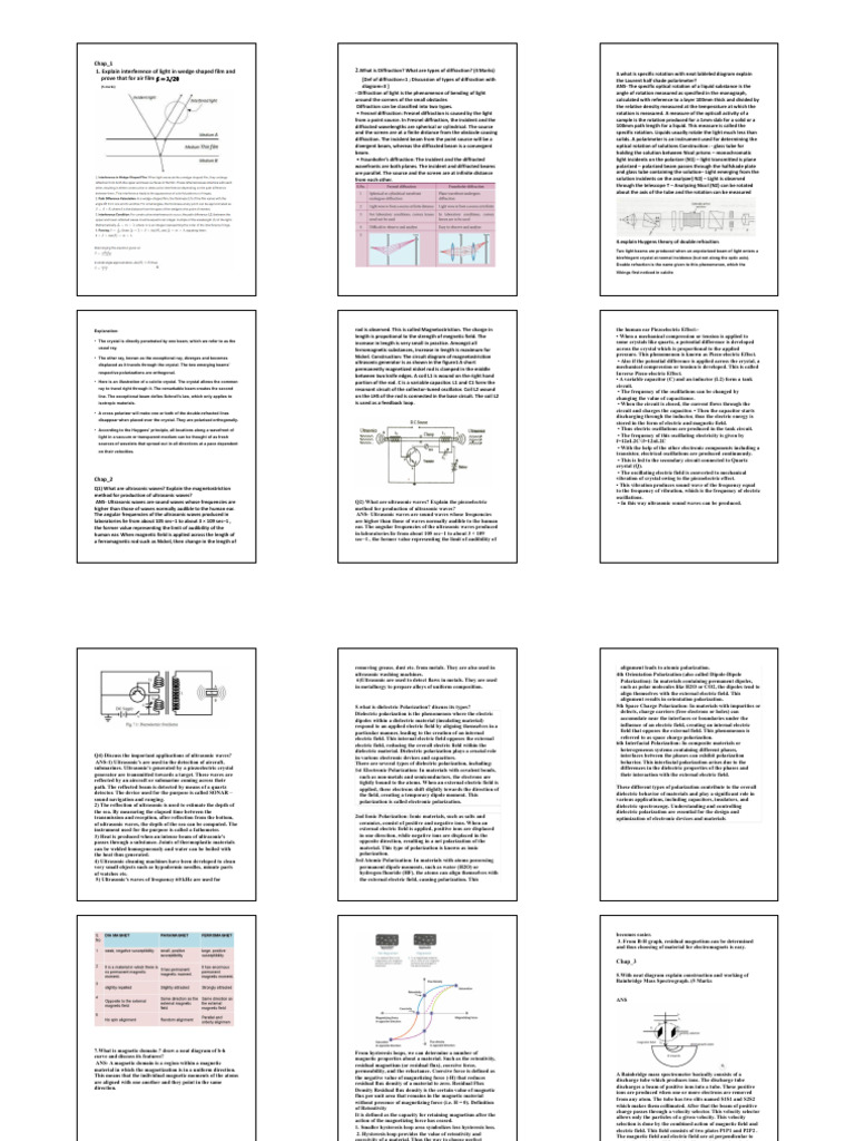 College notes | PDF | Dielectric | Diffraction