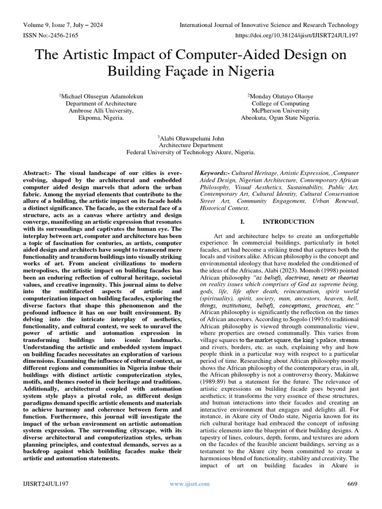 The Artistic Impact of Computer-Aided Design On Building Façade in ...