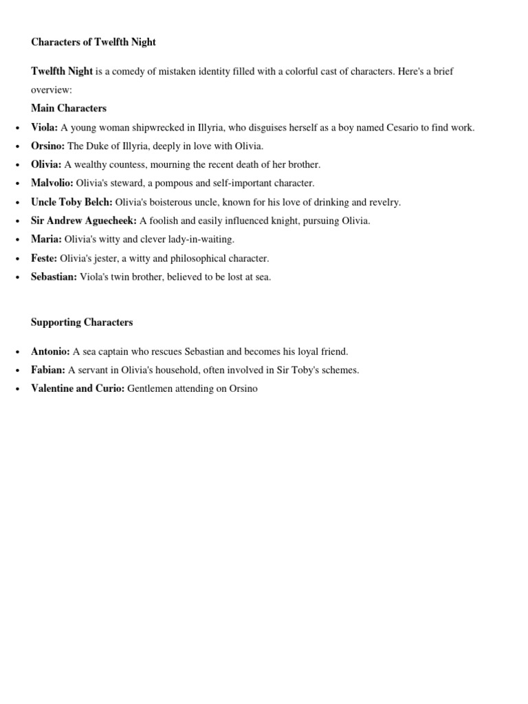 Twelfth Night | PDF | Twelfth Night