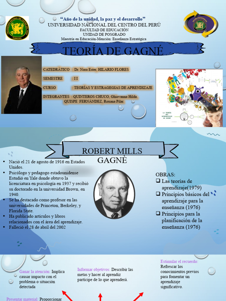 Teoría de Robert Gagné | PDF | Aprendizaje | Memoria